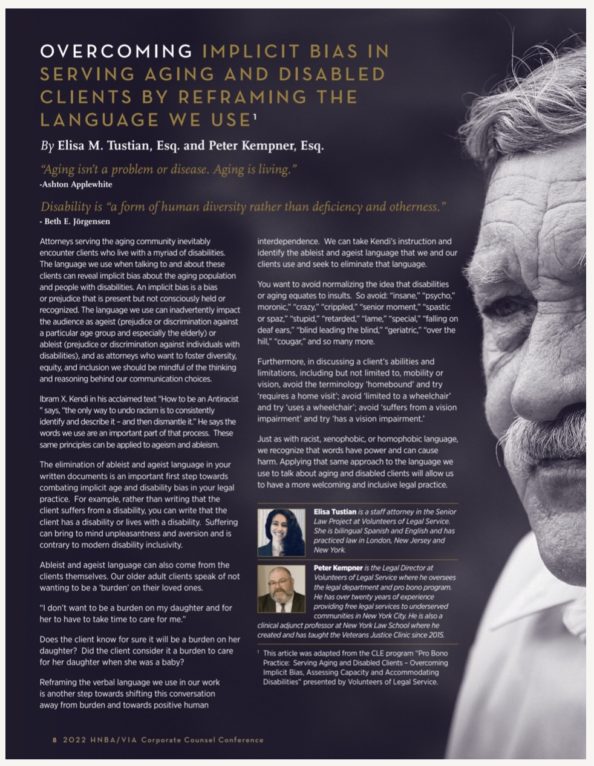 Senior Law Project – VOLS – Volunteers of Legal Service