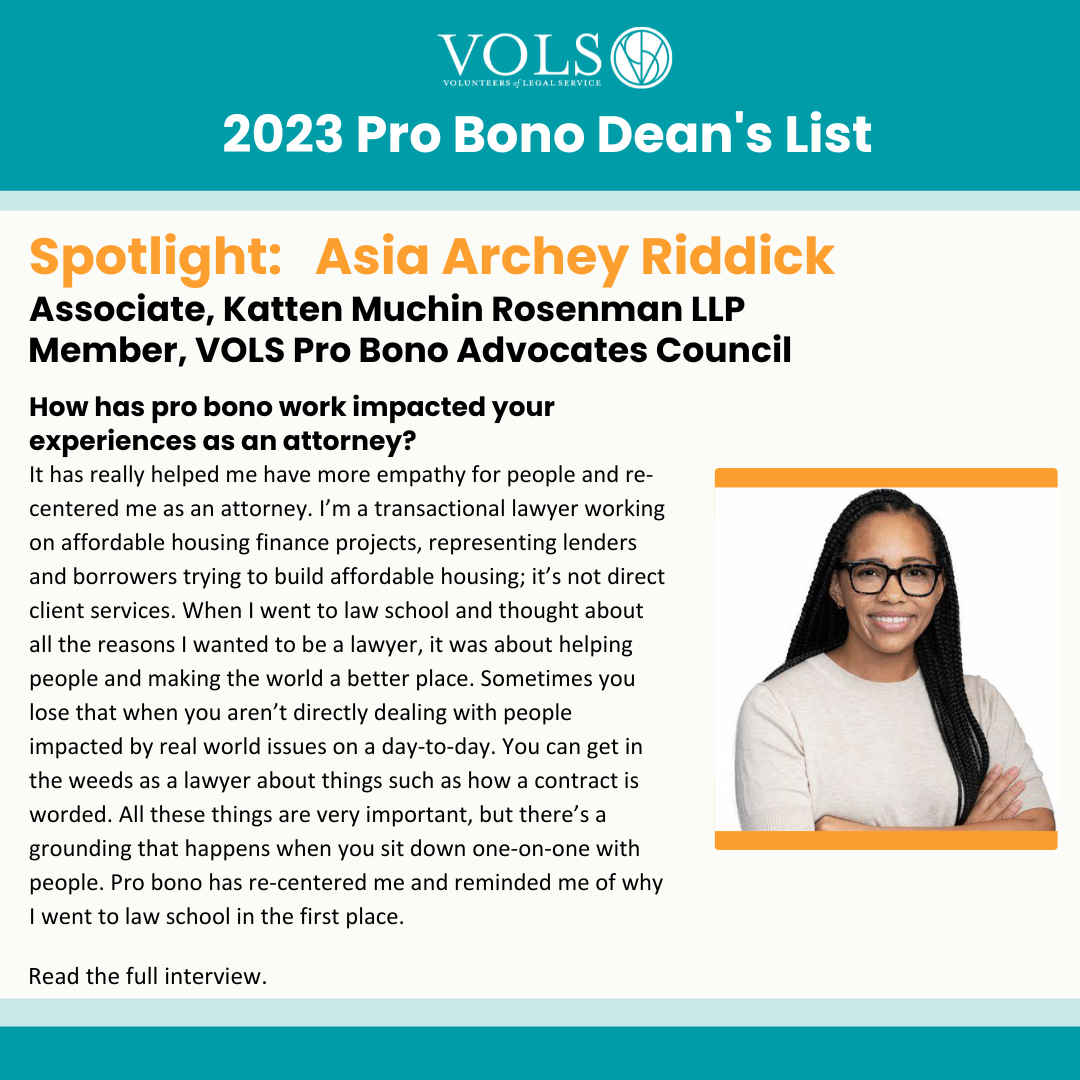 Volunteers of Legal Service Announces Its 2023 Pro Bono Dean’s List ...