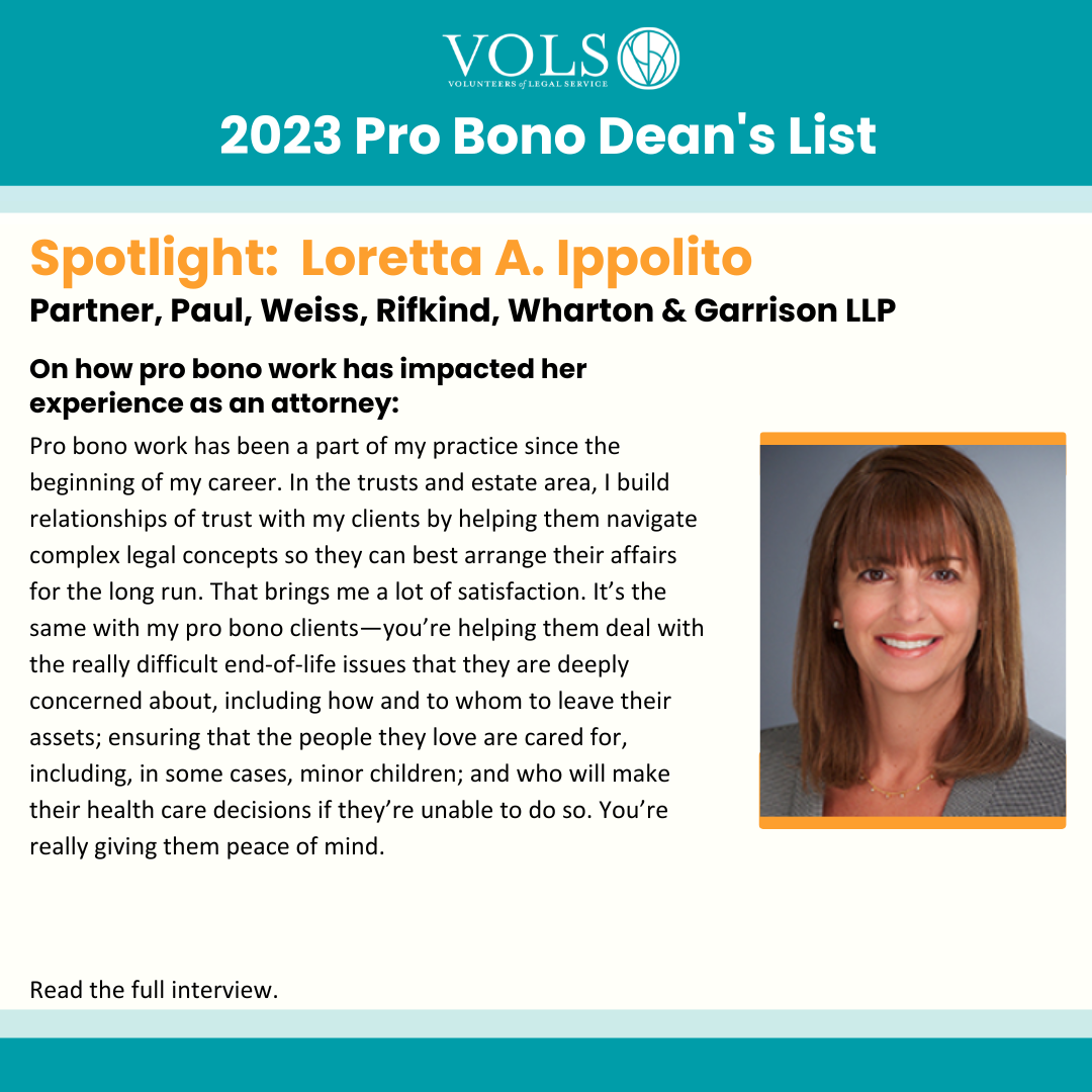 Volunteers of Legal Service Announces Its 2023 Pro Bono Dean’s List ...