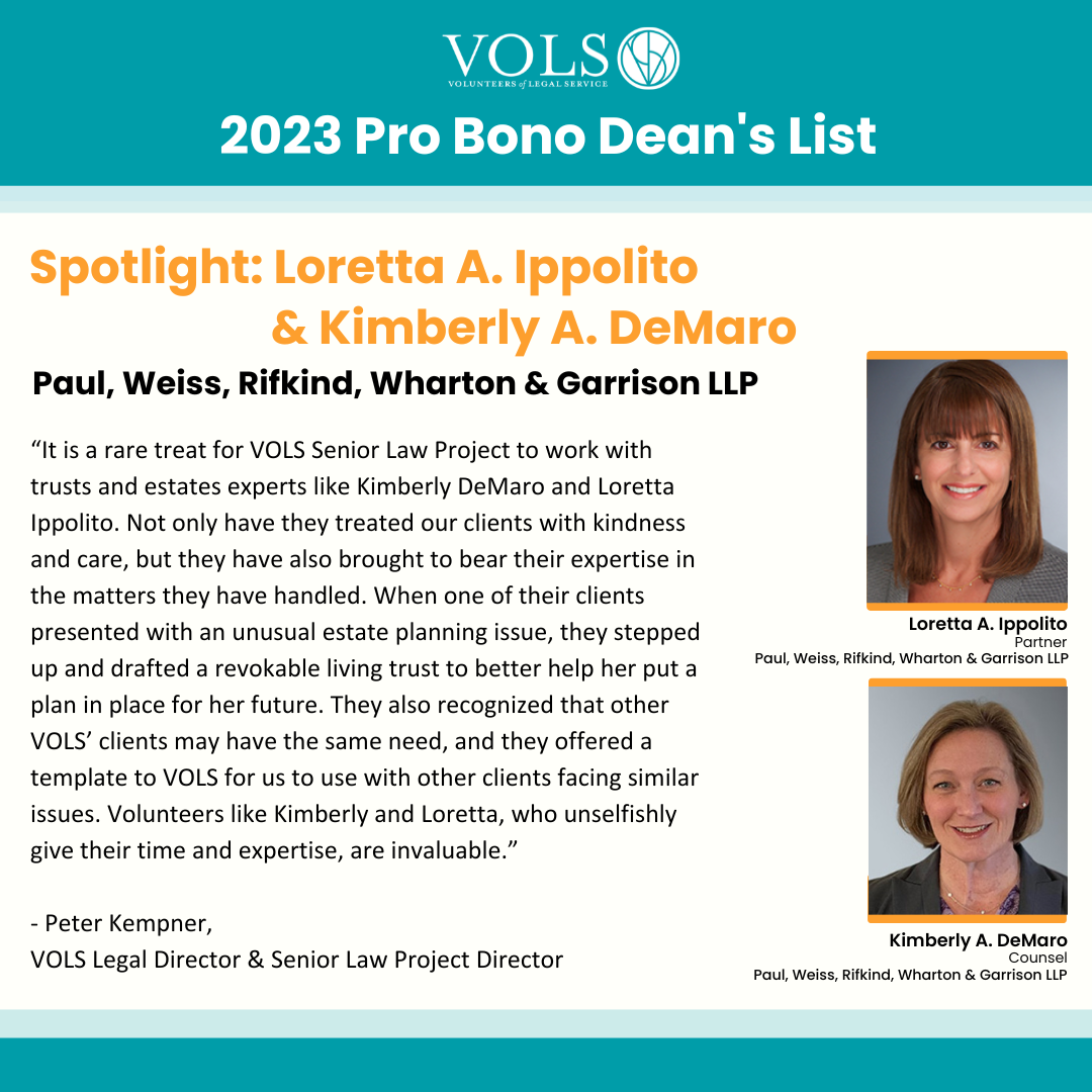 Volunteers of Legal Service Announces Its 2023 Pro Bono Dean’s List ...