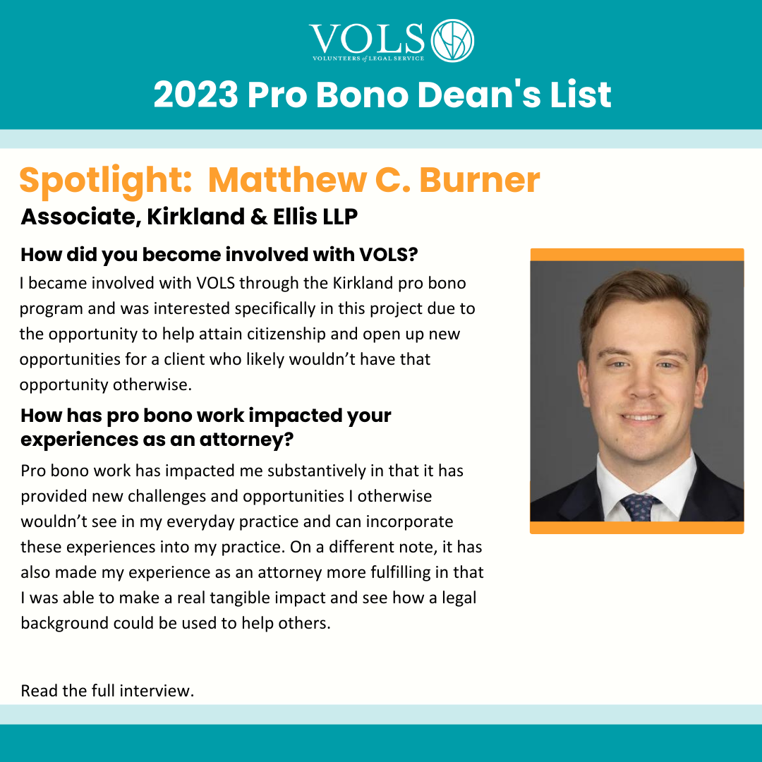 Volunteers of Legal Service Announces Its 2023 Pro Bono Dean’s List ...